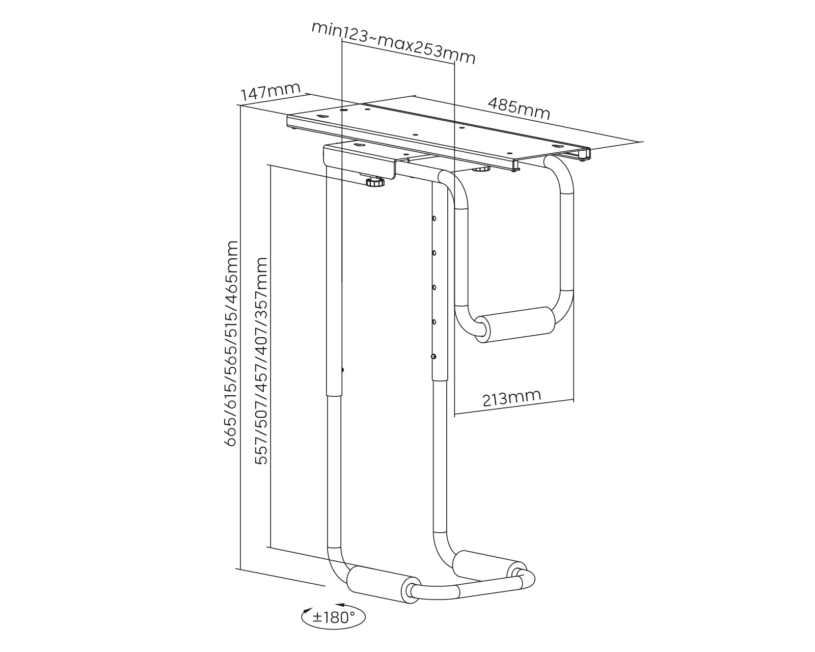 MaxMount Heavy-Duty Oppheng for Montering på Bord - MaxGaming.no